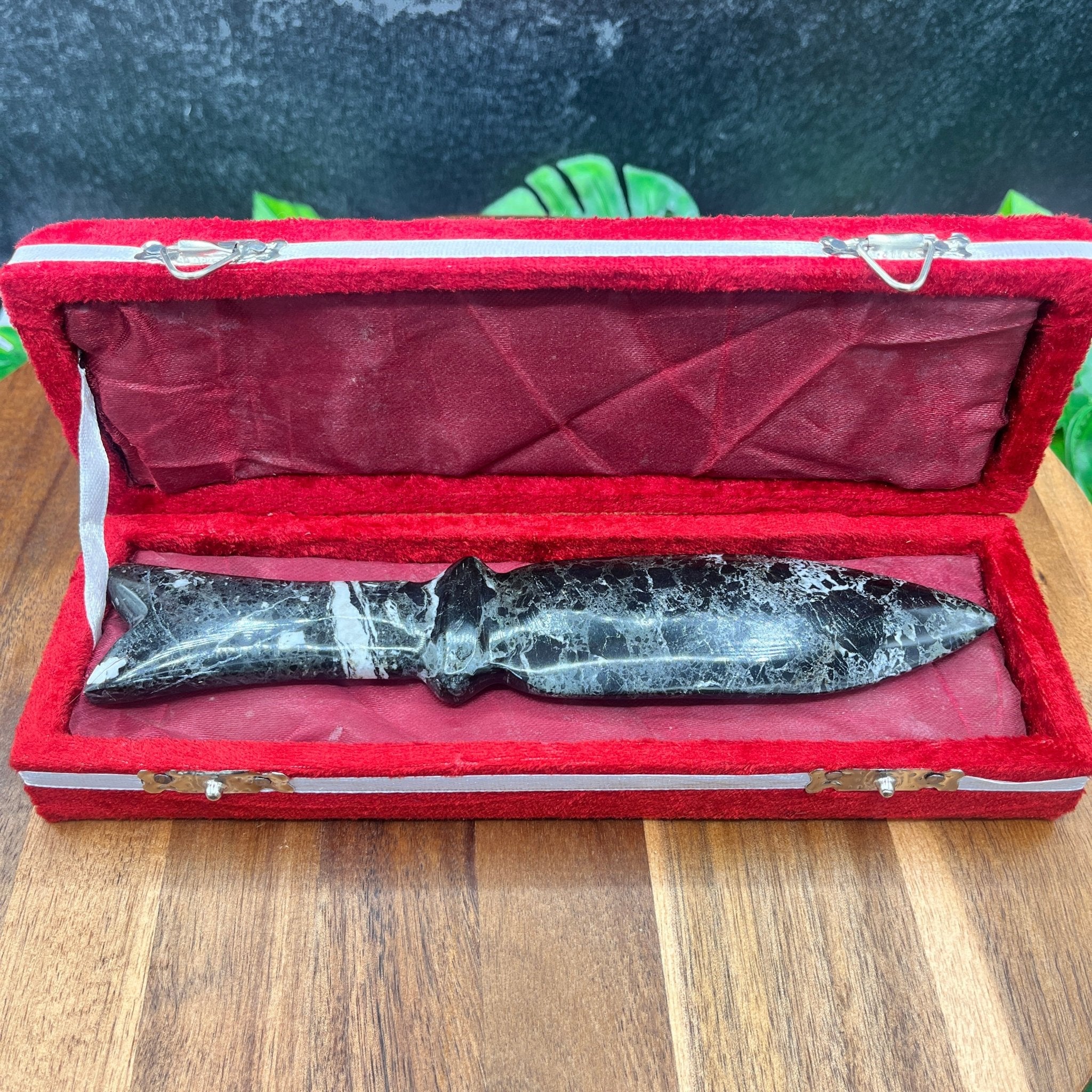 Black Marble Ceremonial Dagger - Crystals - Sage & Magic